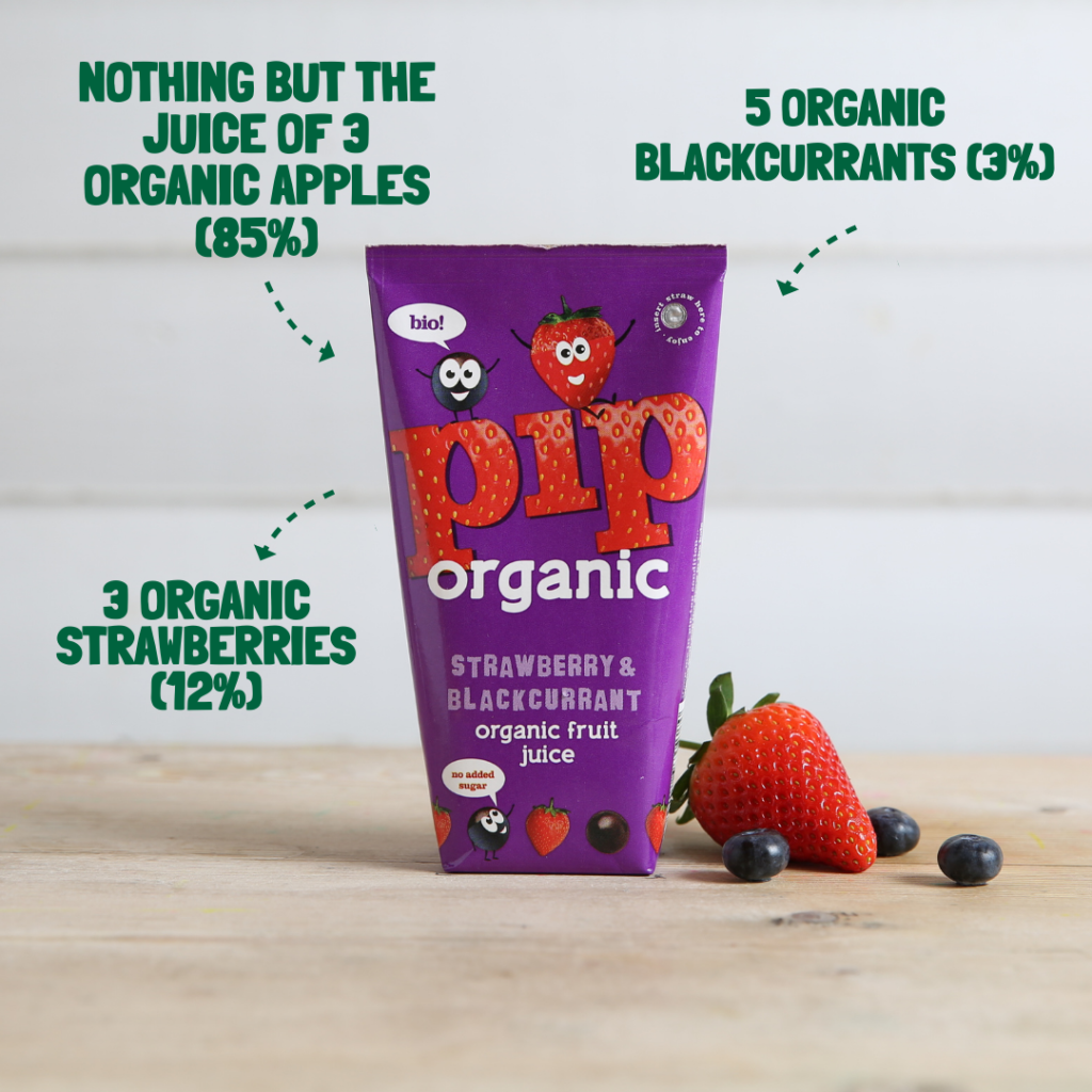Strawberry & Blackcurrant Fruit Juice | Pip Organic