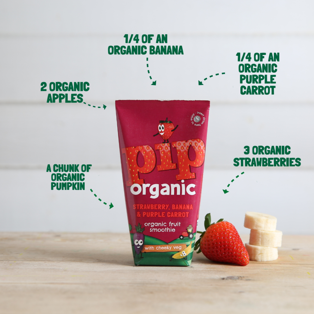 Strawberry, Banana & Purple Carrot Smoothie | Pip Organic